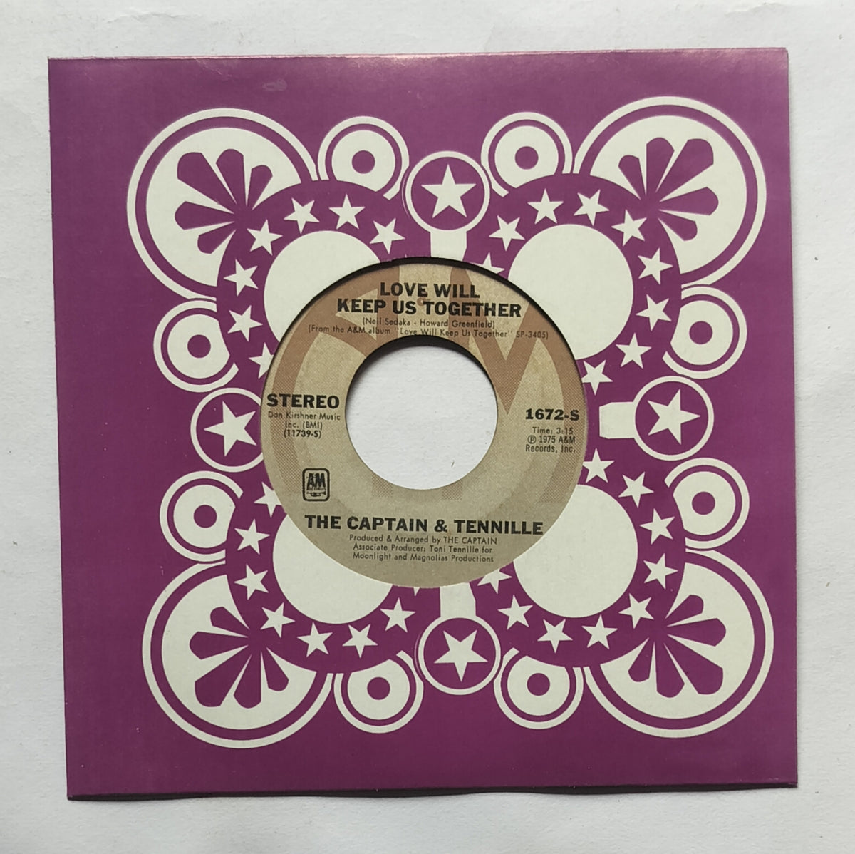The Captain & Tennille " EP, 45 RPM " Side A : Love Will Keep Us Toget – AVDigital